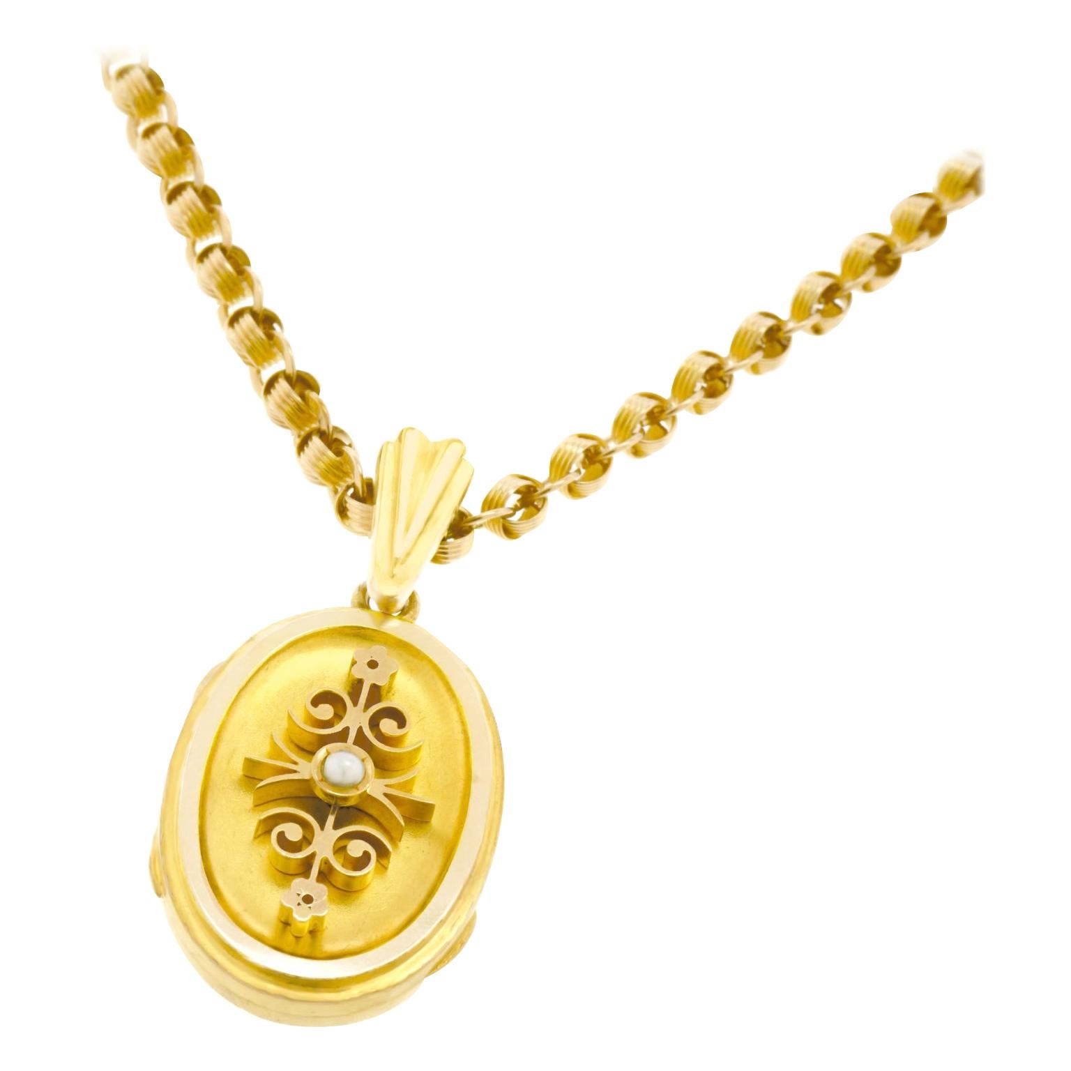 Antique Gold Locket at 1stDibs