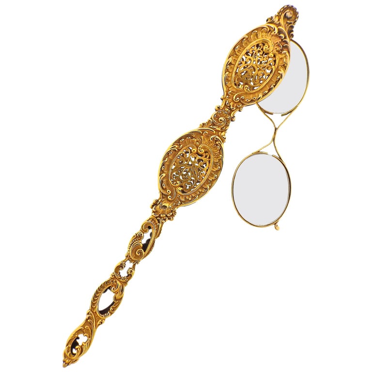 Antique Gold Lorgnette at 1stDibs