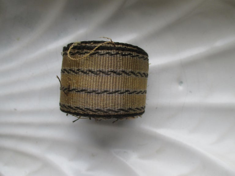 Antique Gold Metallic Threads Decorative Trim with Black Details For ...