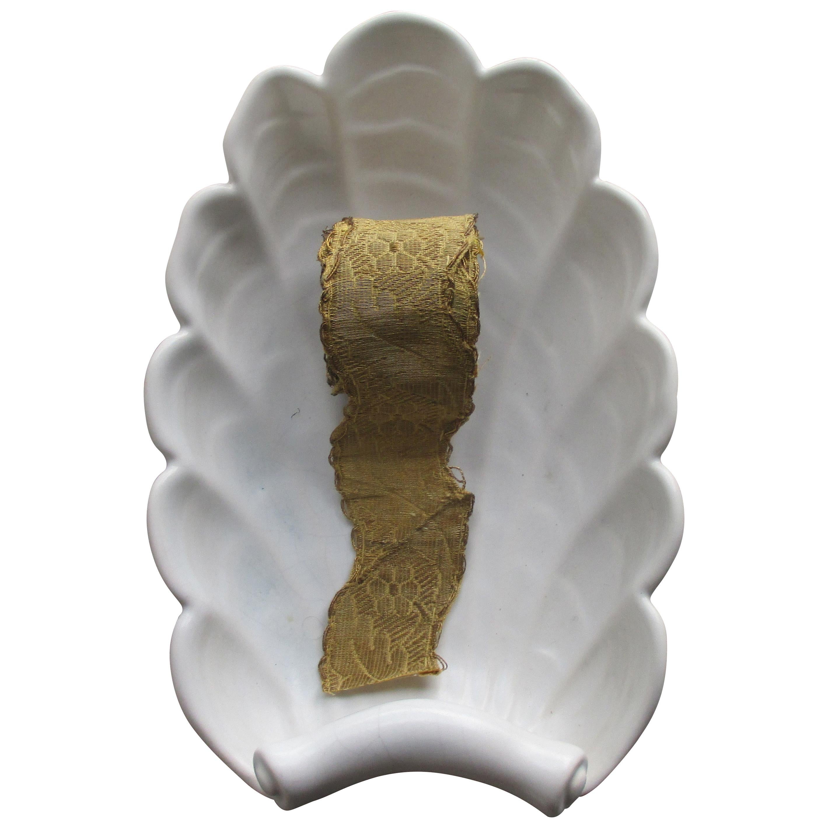 Antique Gold Metallic Threads Decorative Trim with Triangles Motif For ...