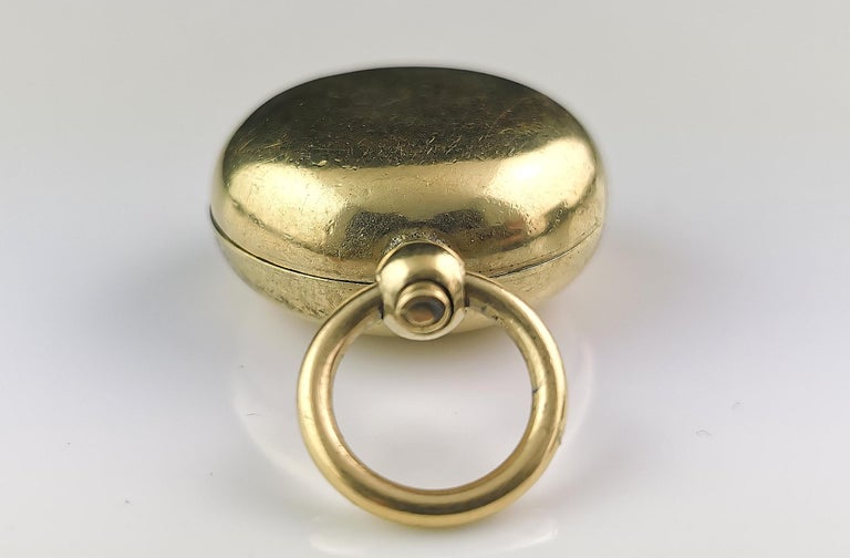 Antique gold plated sovereign case, pendant, coin holder at 1stDibs