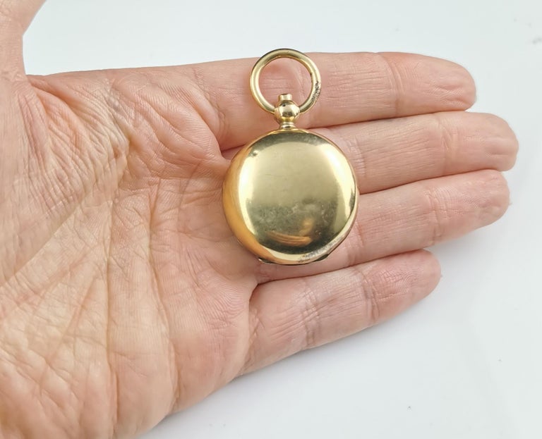 Antique gold plated sovereign case, pendant, coin holder at 1stDibs