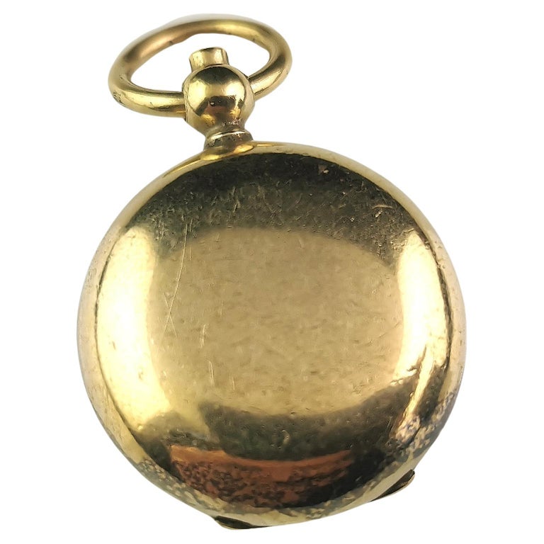 Antique gold plated sovereign case, pendant, coin holder at 1stDibs