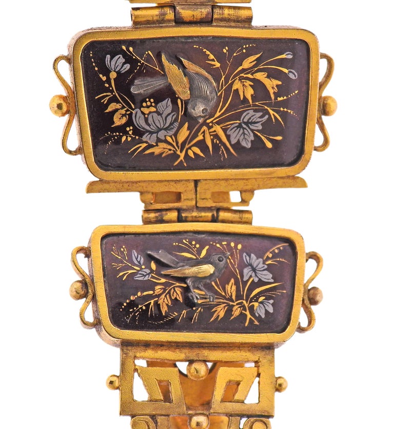 Antique Gold Shakudo Belt Clip Pocket Watch at 1stDibs | belt clip ...