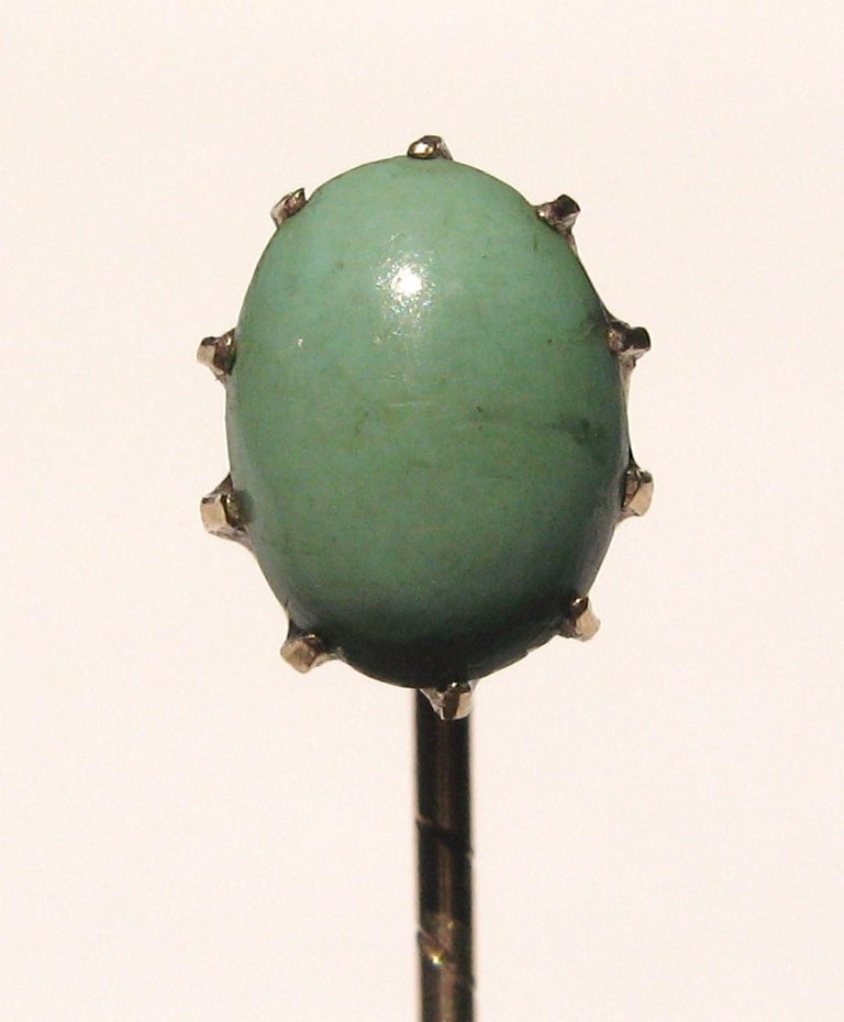 Antique Gold Turquoise Stick Pin 10 Karat For Sale (Free Shipping) at ...