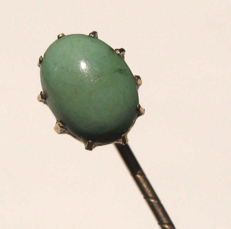 Antique Gold Turquoise Stick Pin 10 Karat For Sale (Free Shipping) at ...