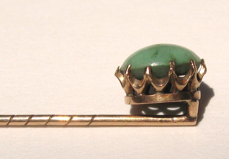 Antique Gold Turquoise Stick Pin 10 Karat For Sale (Free Shipping) at ...
