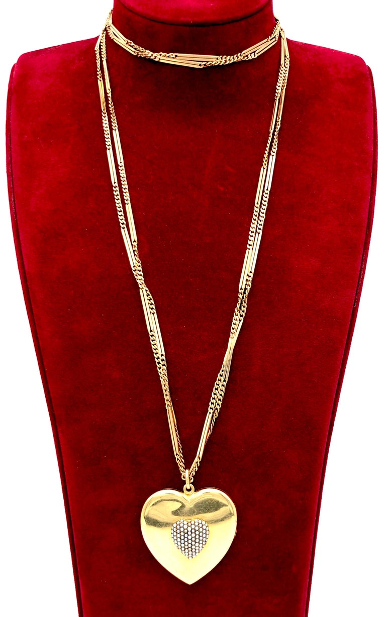 Antique Gold Watch Clock Chain Necklace, Austria For Sale at 1stDibs