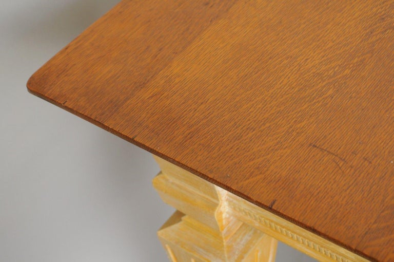 Antique Golden Oak Desk Hall Table Console Mission Arts and Crafts One ...