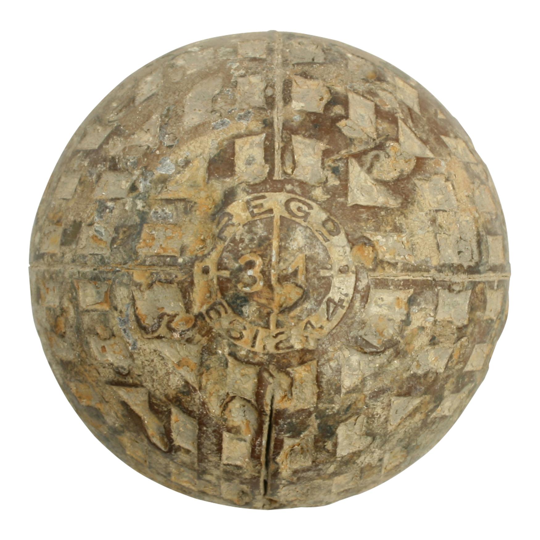 Antique Golf Ball Collection from 1890 - 1960 in Cabinet For Sale at ...