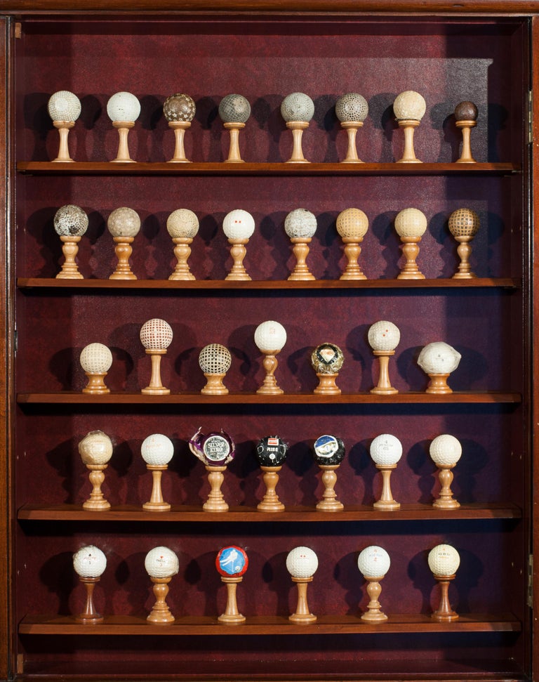 Antique Golf Ball Collection from 1890 - 1960 in Cabinet at 1stDibs ...