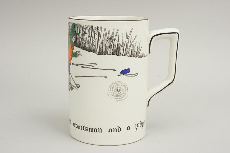 Antique Golf Ceramic, Sportsman Tankart with Golfer For Sale at 1stDibs