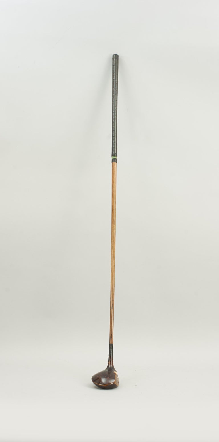 Antique Golf Club, Hickory Wood with Fancy Face For Sale at 1stDibs