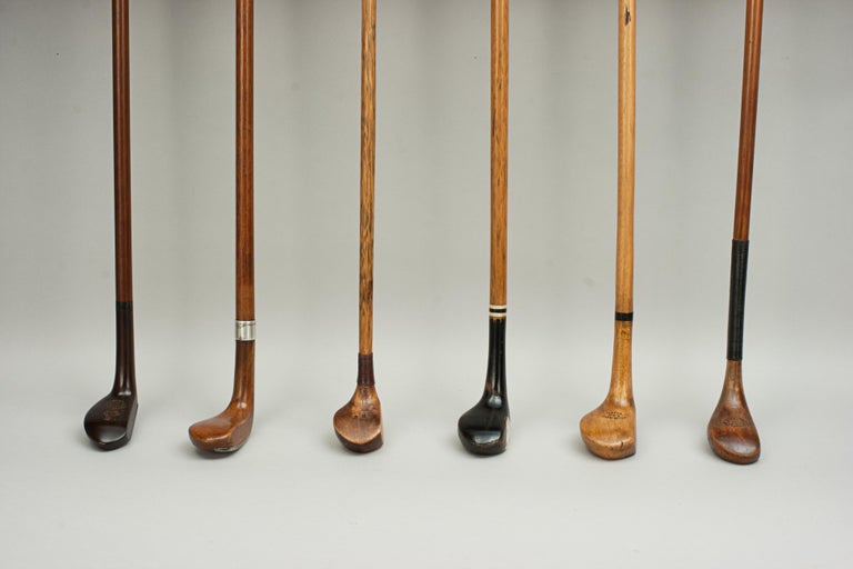 Antique Golf Club Walking Stick Collection of 16 Canes, Sunday Clubs ...