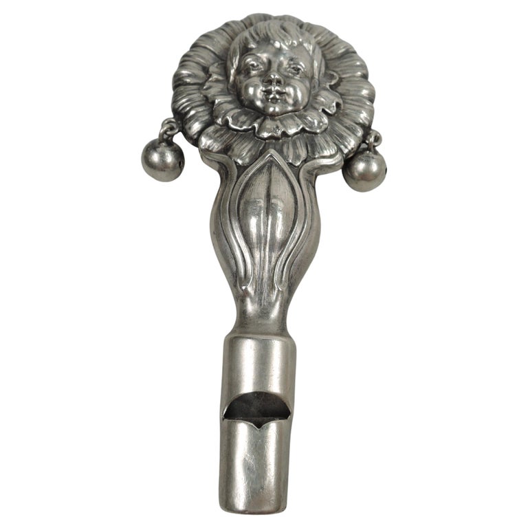 Antique Gorham Art Nouveau Flowerchild Rattle with Bells and Whistle ...