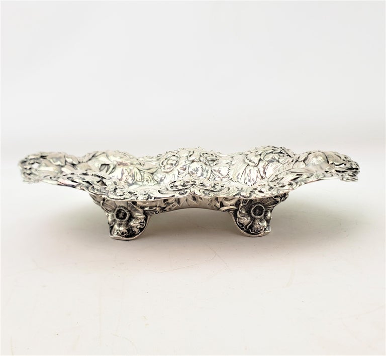 Antique Gorham Art Nouveau Sterling Silver Bowl with Repouse Floral ...