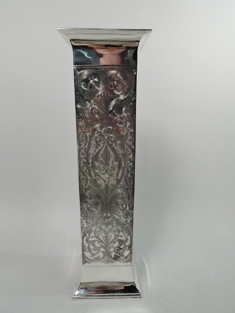 Antique Gorham Edwardian Classical Tall Square Pillar Vase For Sale at ...