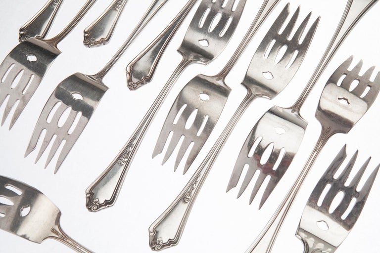 Antique Gorham Salad Fork Set/12 For Sale at 1stDibs