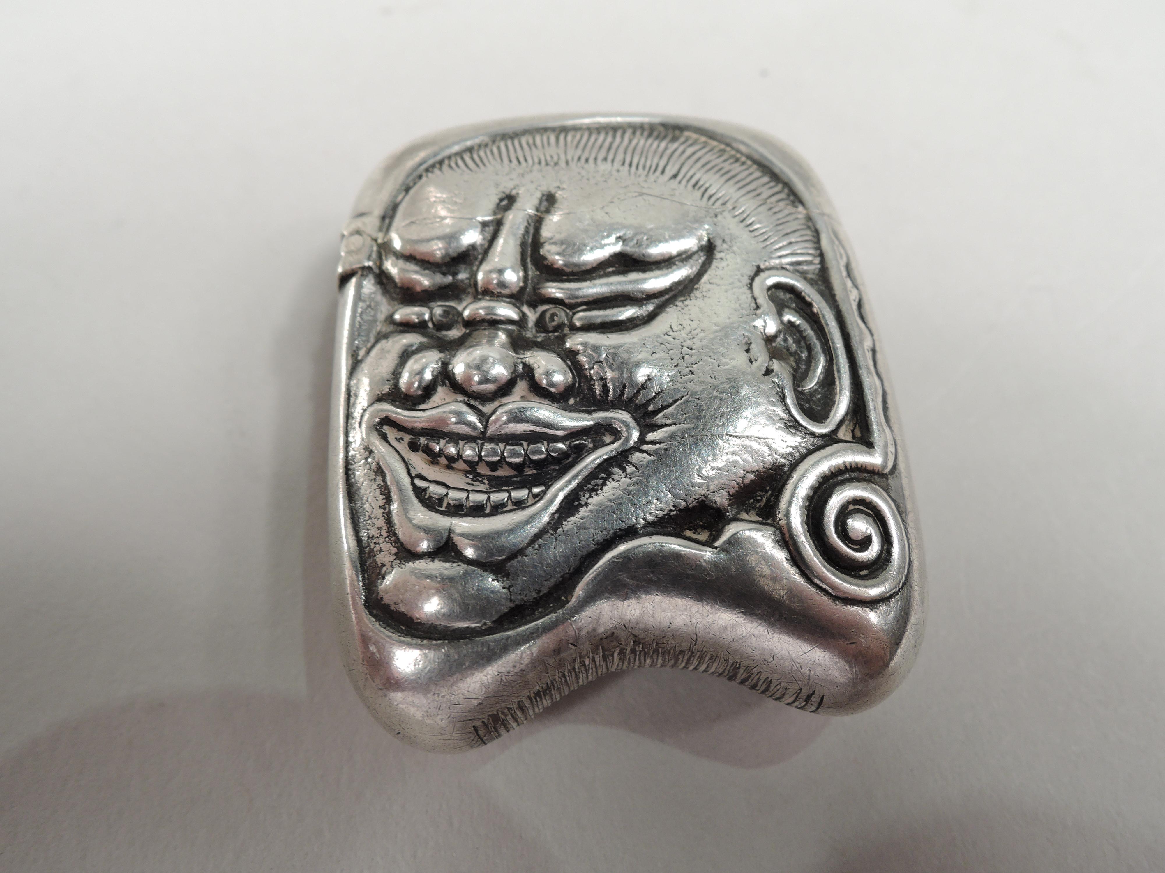 Antique Gorham Sterling Silver Match Safe with Japanese Oni For Sale at ...