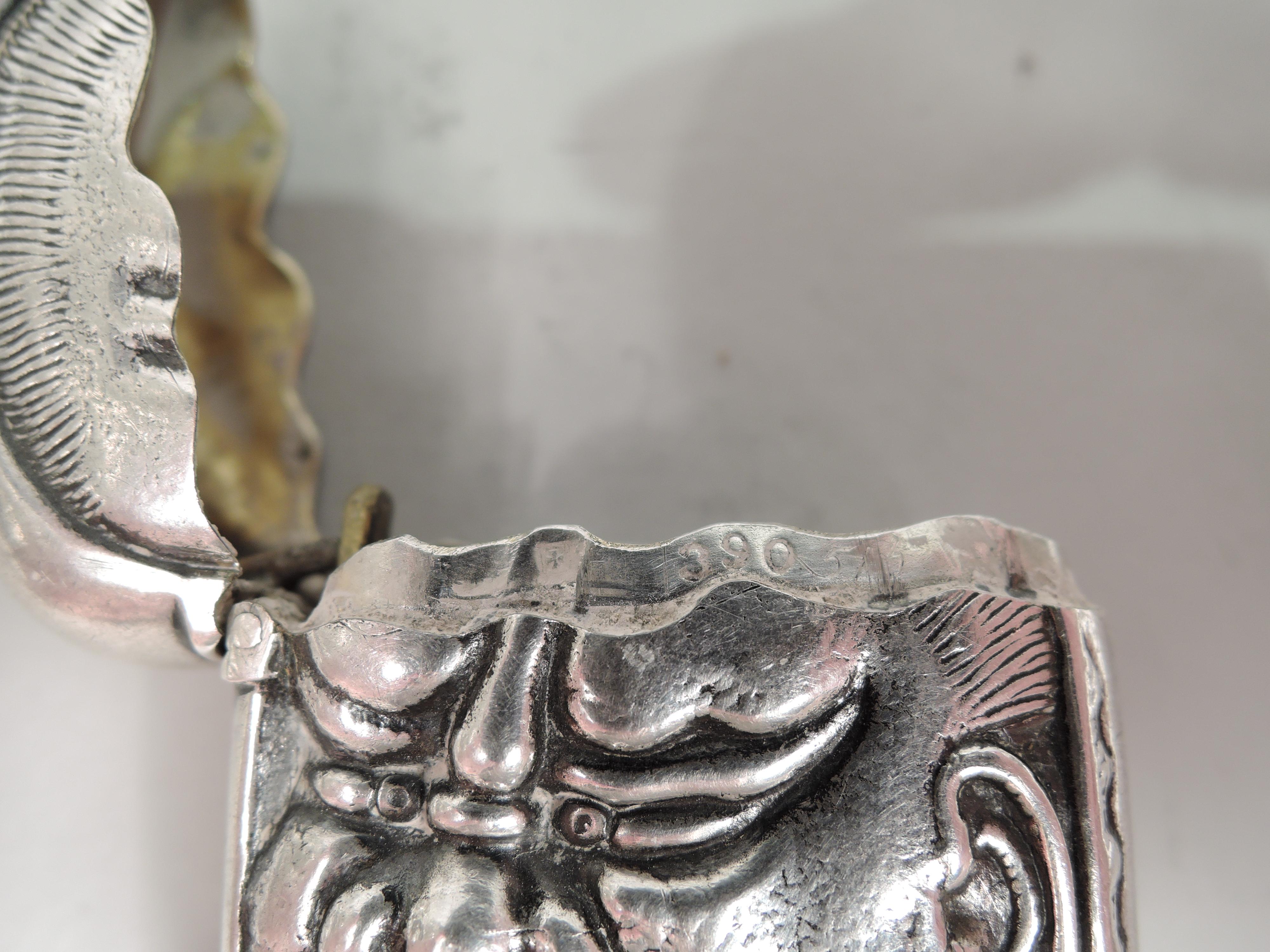 Antique Gorham Sterling Silver Match Safe with Japanese Oni For Sale at ...