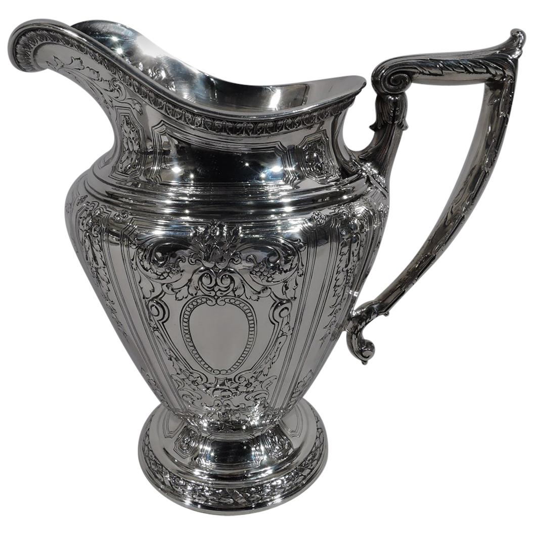 Antique Gorham Sterling Silver Water Pitcher in Maintenon Pattern For ...