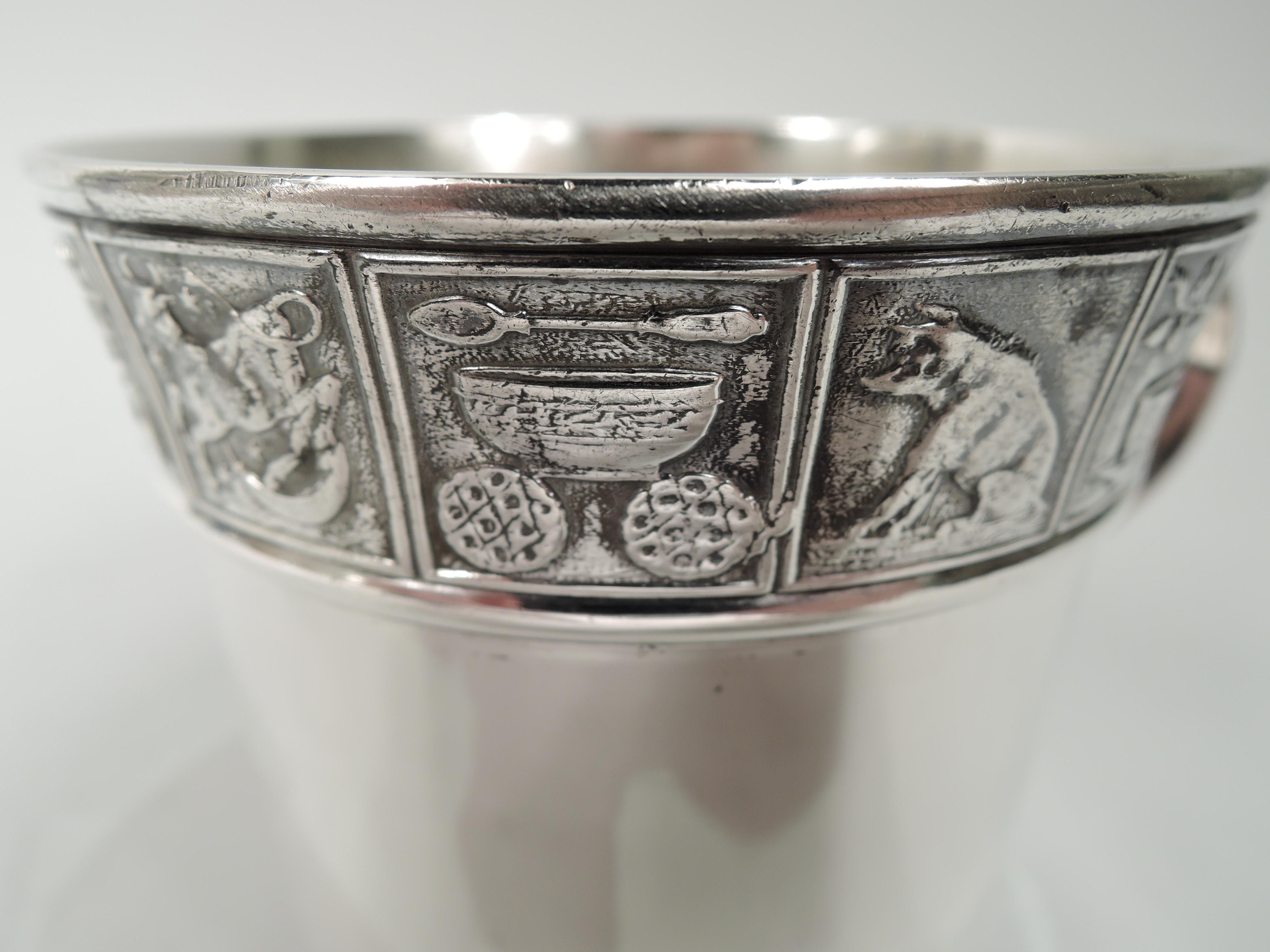 Antique Gorham Victorian Sterling Silver Nursery Rhyme Baby Cup For ...