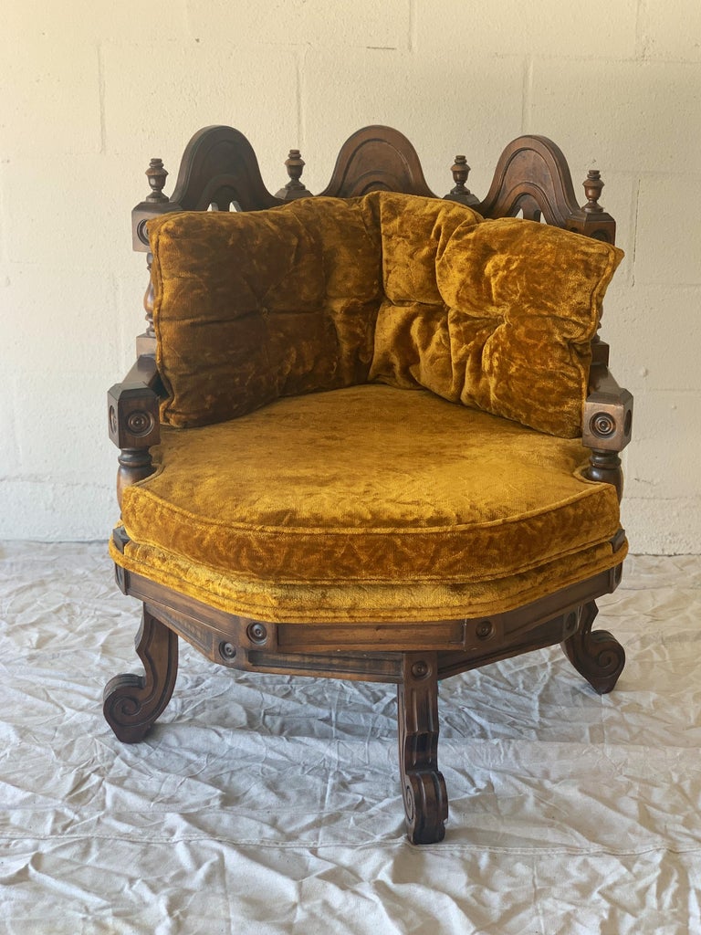 Gothic American Parlor Chair For Sale at 1stDibs