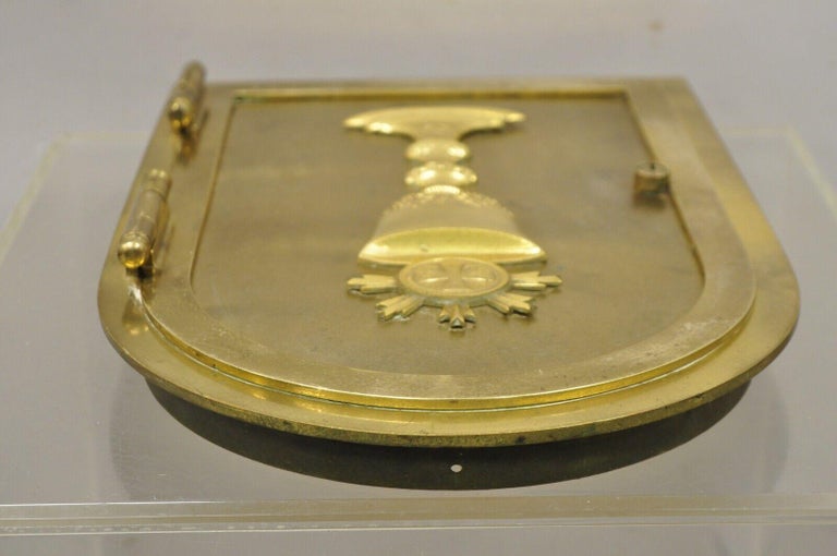 Antique Gothic Bronze Wall Hanging Altar Door Tabernacle with Chalice ...