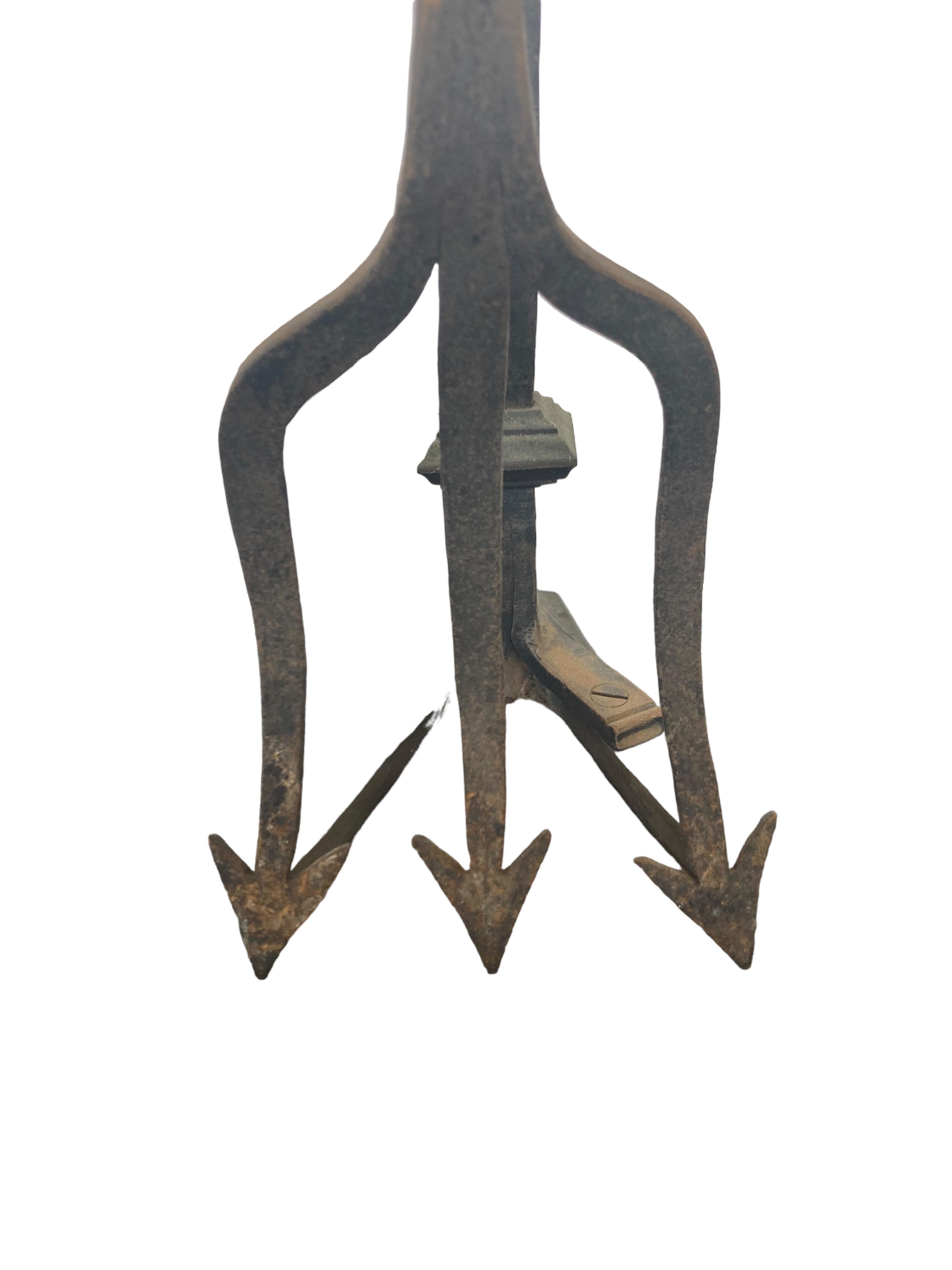 Antique Gothic Demon Hand Forged Devil Fireplace Tool Set For Sale at ...