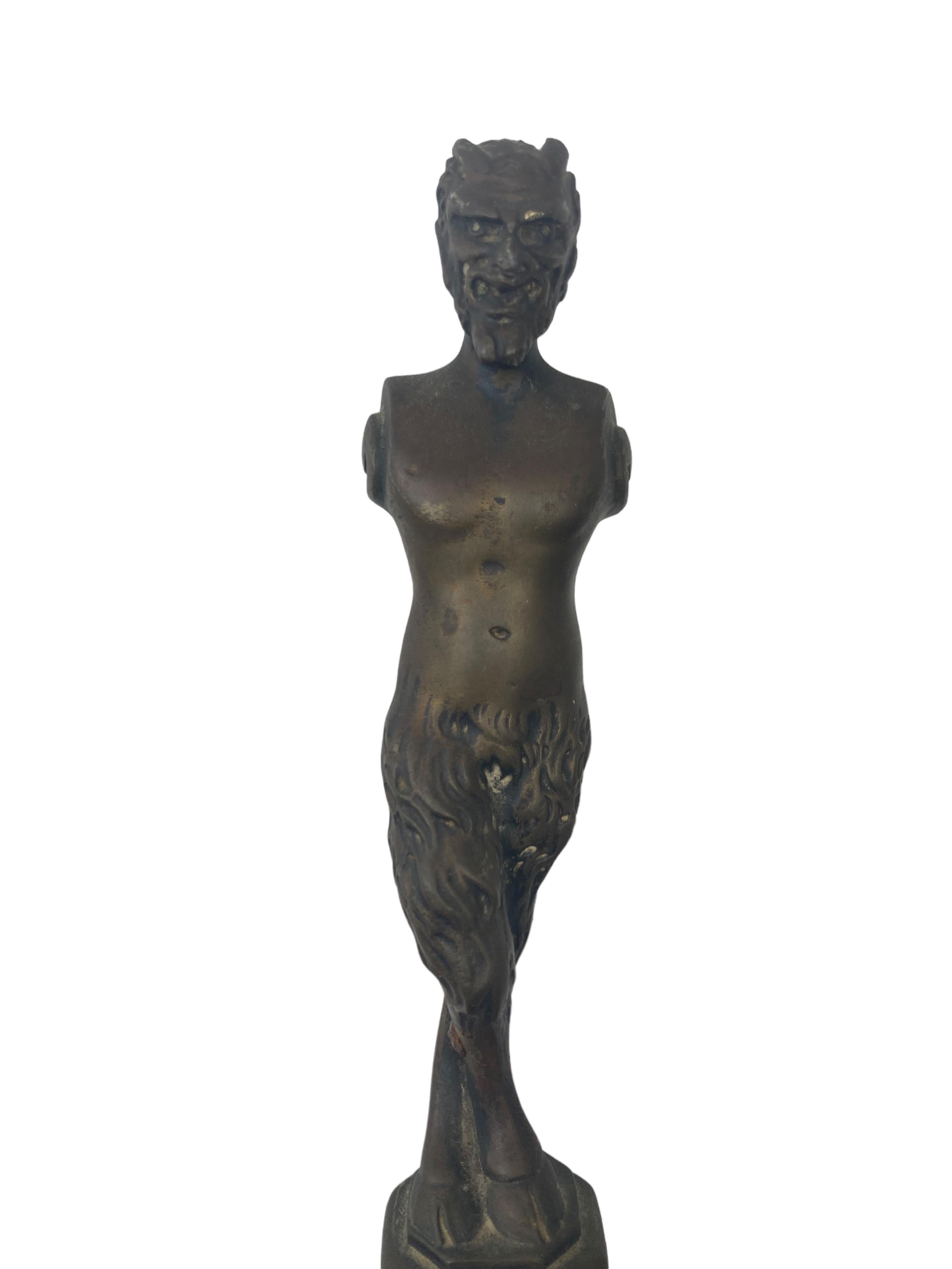 Antique Gothic Demon Hand Forged Devil Fireplace Tool Set For Sale at ...