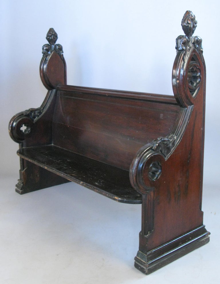 Antique Gothic Hall Bench at 1stDibs