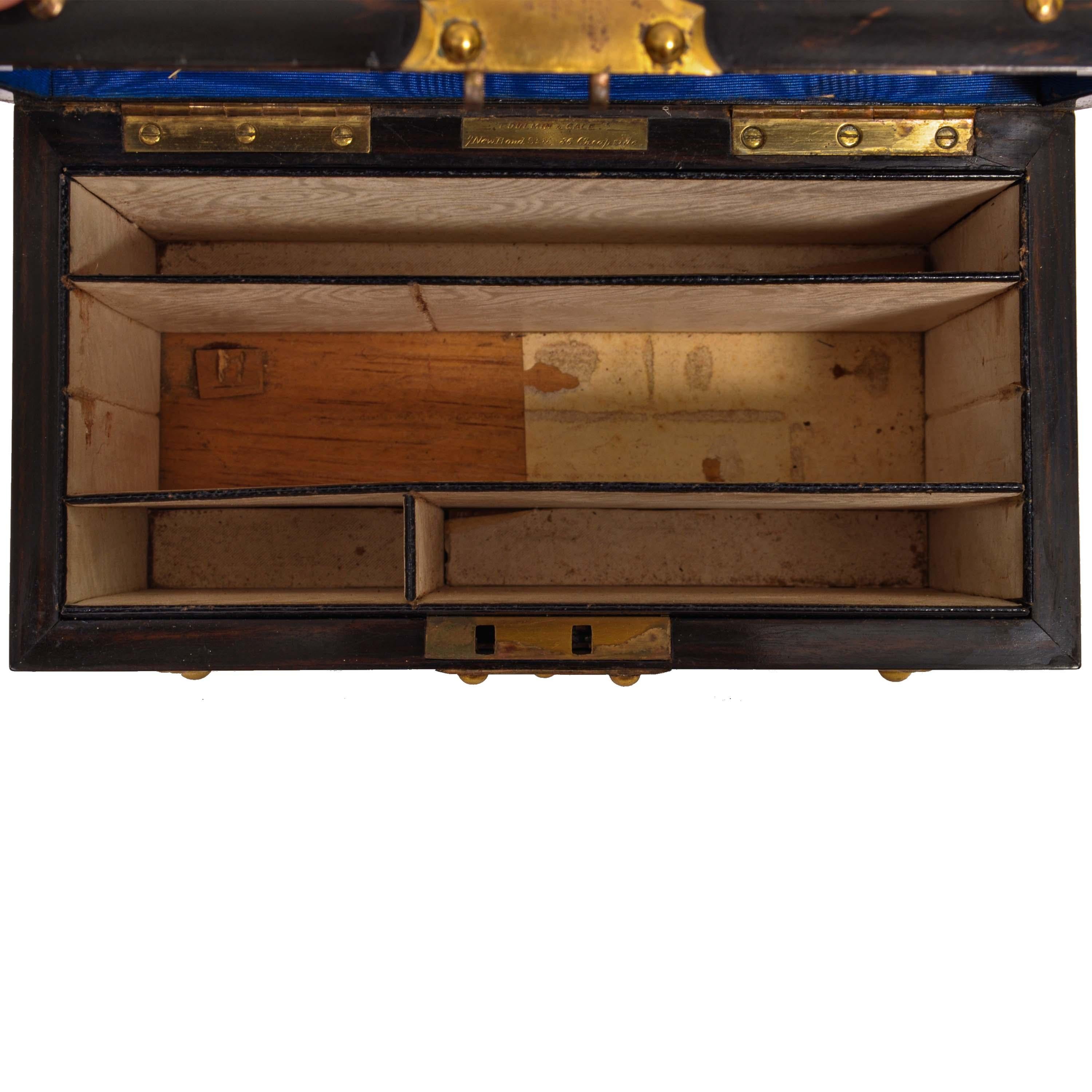 Antique Gothic Revival Coromandel Stationery Letter Box Toulmin Gale ...