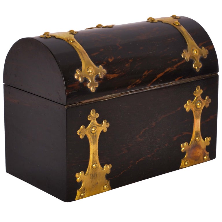 Antique Gothic Revival Coromandel Stationery Letter Box Toulmin Gale ...