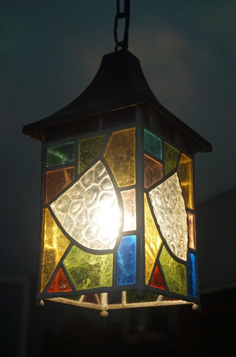 Antique Gothic Revival Stained Glass Panels with Shields Decor Arts and ...