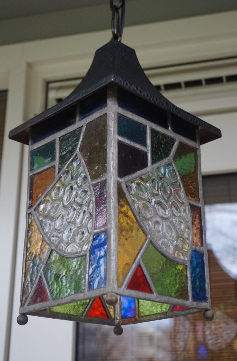 Antique Gothic Revival Stained Glass Panels with Shields Decor Arts and ...