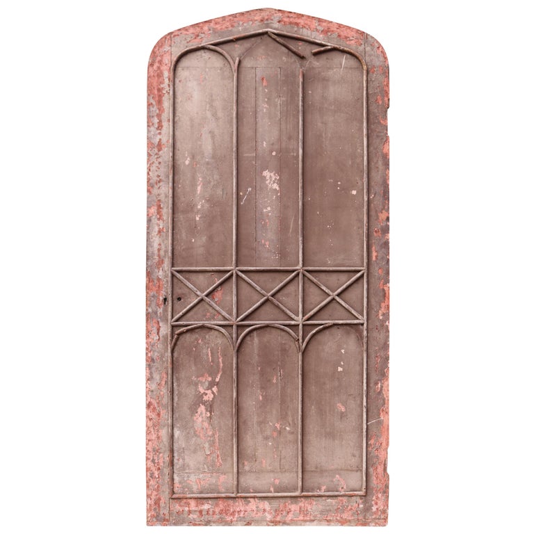Antique Gothic Style Arched Studded Door at 1stDibs
