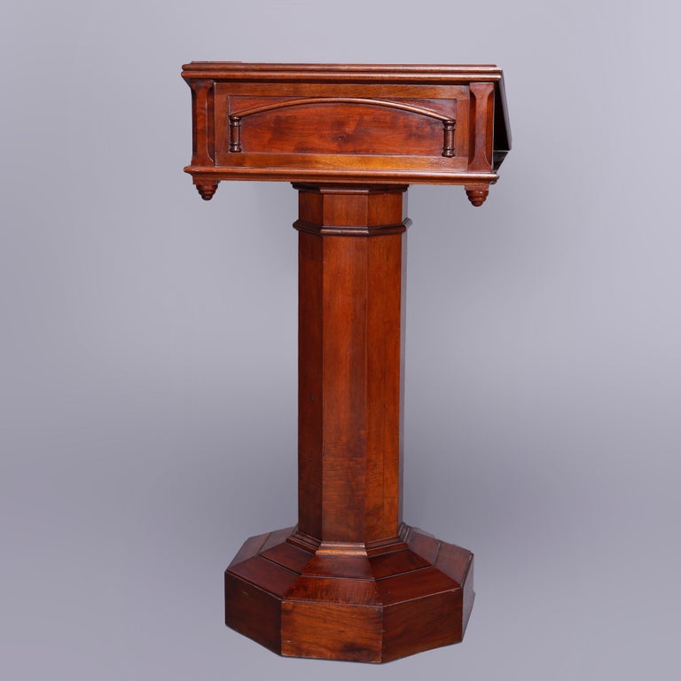 Antique Gothic Style Mahogany Presentation Podium or Lectern, c1890 at ...