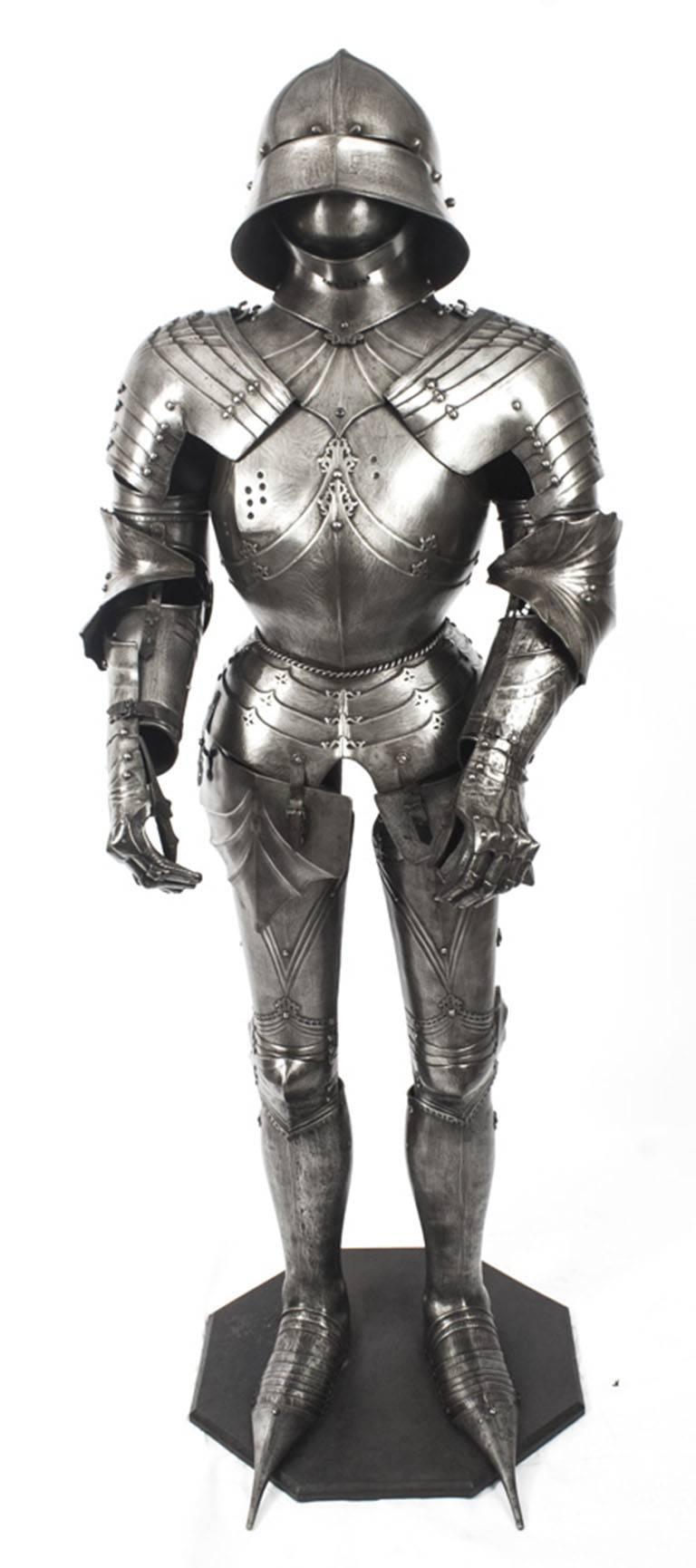 Antique Gothic-Style Suit of Armour and Halberd, 19th Century at 1stDibs