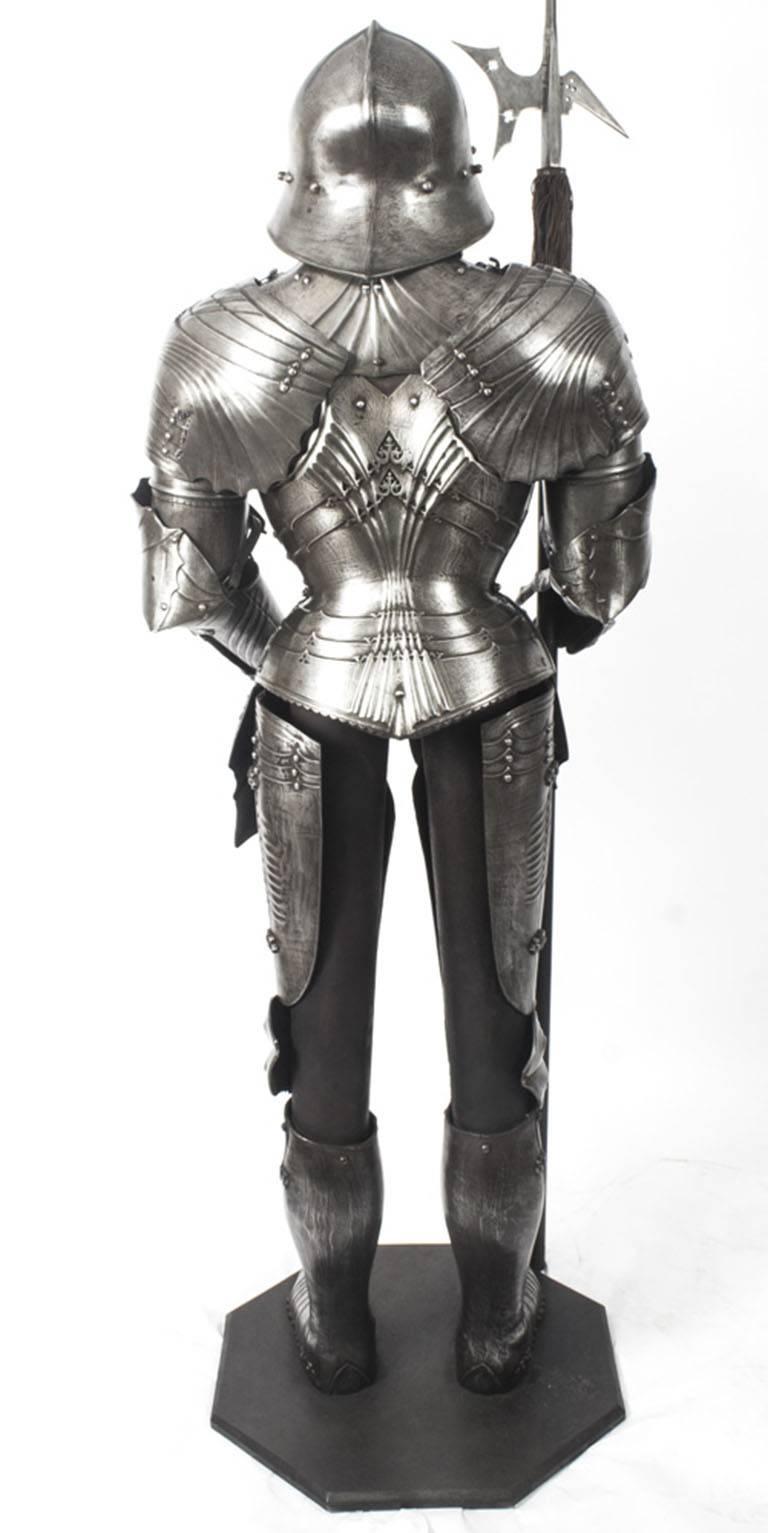 Antique Gothic-Style Suit of Armour and Halberd, 19th Century at ...