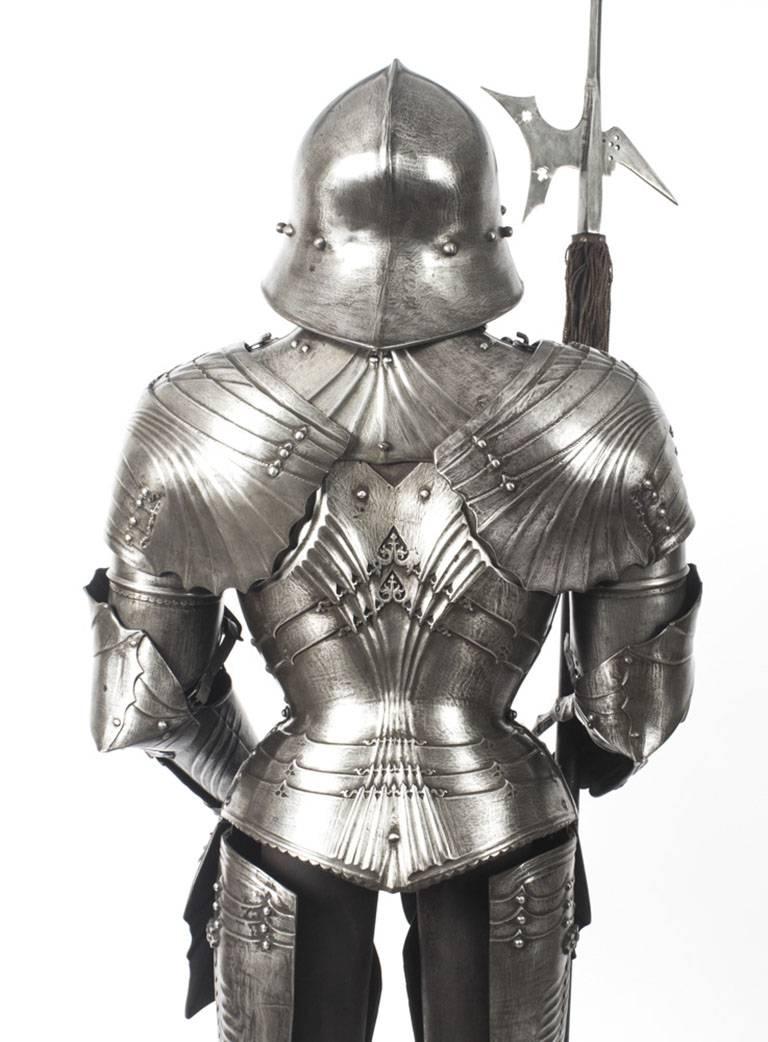 Antique Gothic-Style Suit of Armour and Halberd, 19th Century at ...