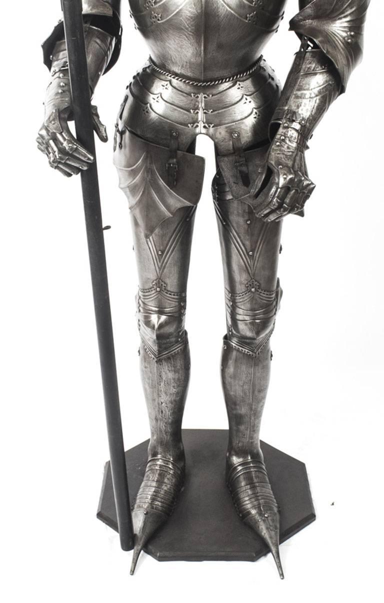 Antique Gothic-Style Suit of Armour and Halberd, 19th Century at ...