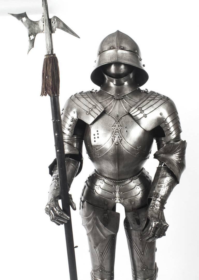 Antique Gothic-Style Suit of Armour and Halberd, 19th Century at ...