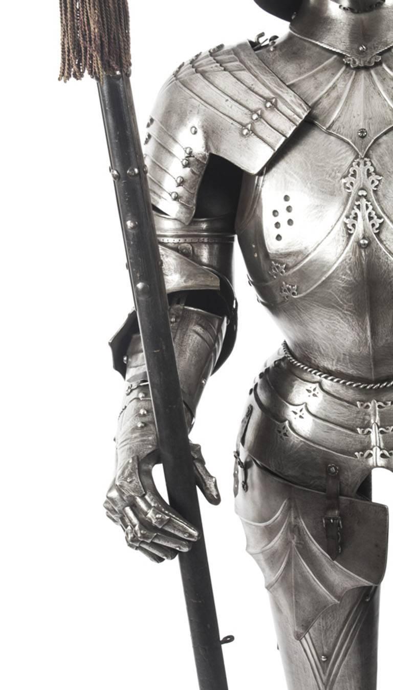 Antique Gothic-Style Suit of Armour and Halberd, 19th Century at ...