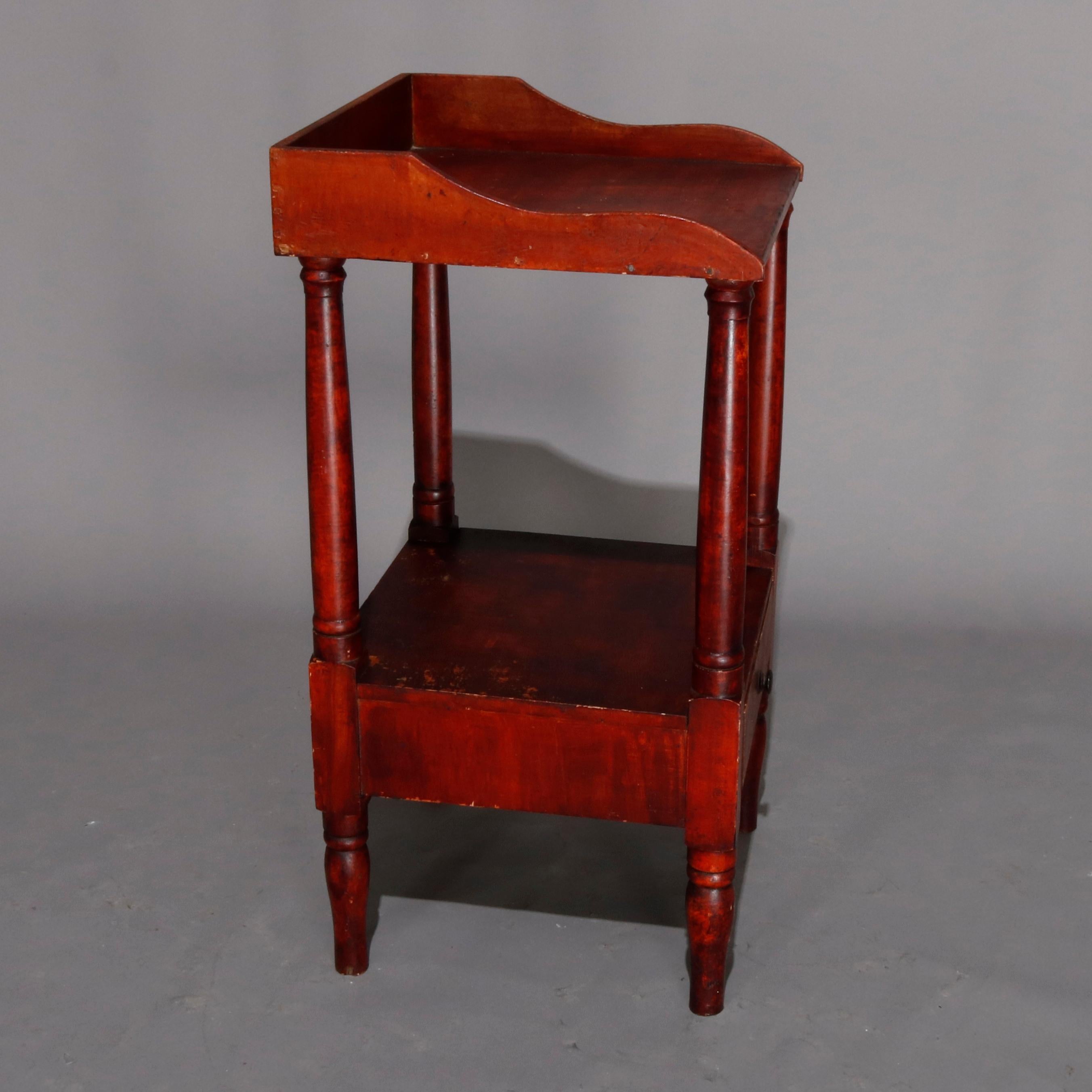 Antique Grain Painted Softwood Single Drawer Washstand, circa 1850 at ...
