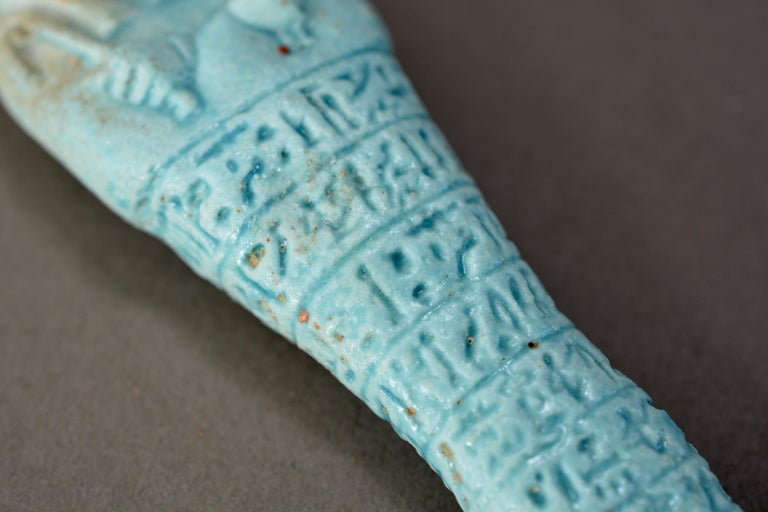 Antique Grand Tour Blue Faince Large Egyptian Shabti Doll For Sale at ...