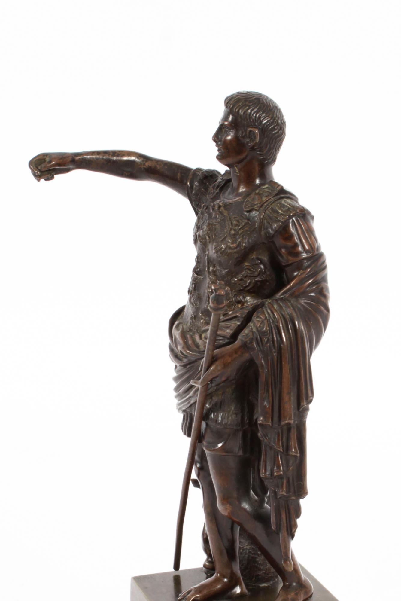 Antique Grand Tour Bronze Emperor Augustus of Prima Porta 19th Century ...