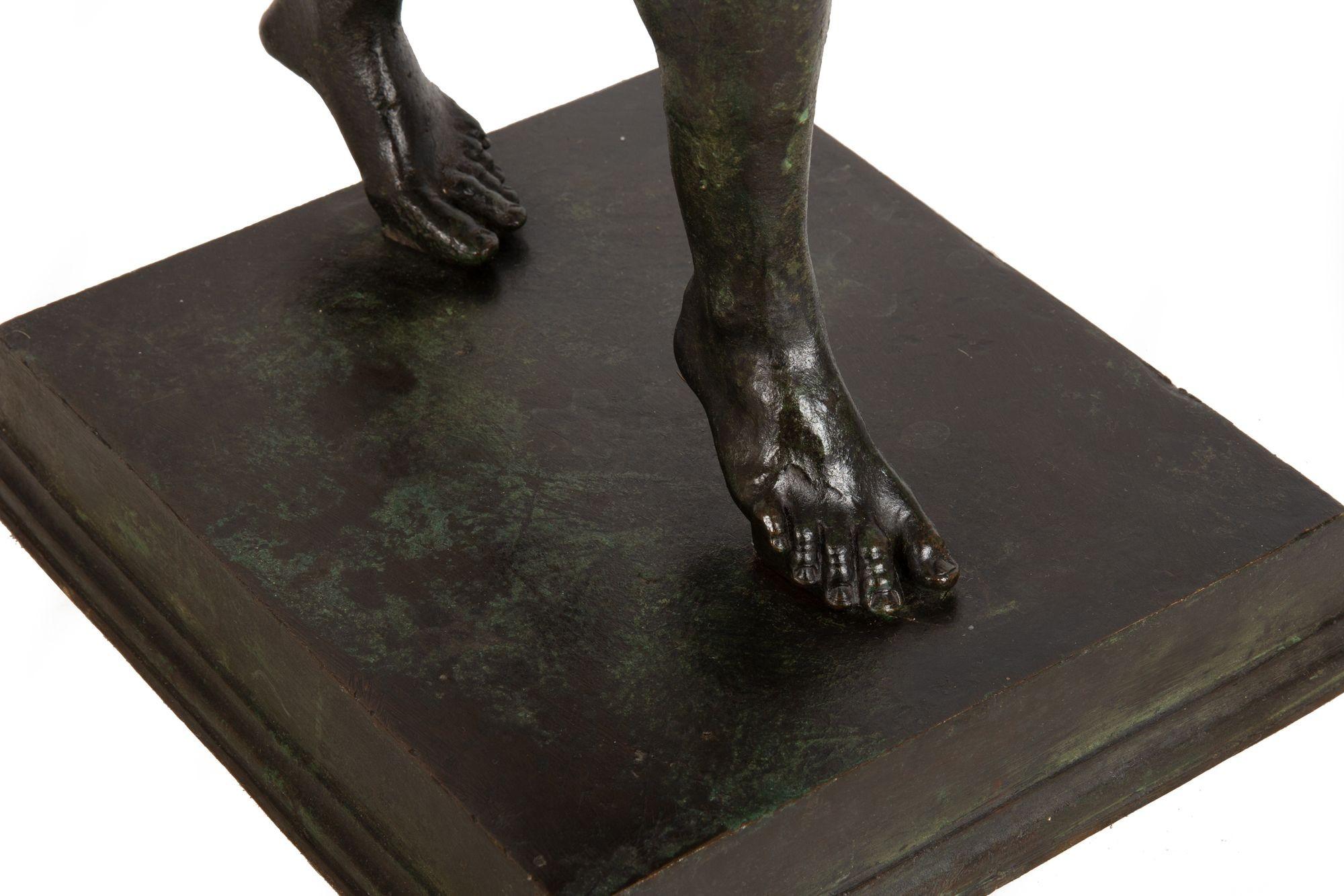 Antique Grand Tour Italian Bronze Sculpture of Dancing Faun of Pompeii ...