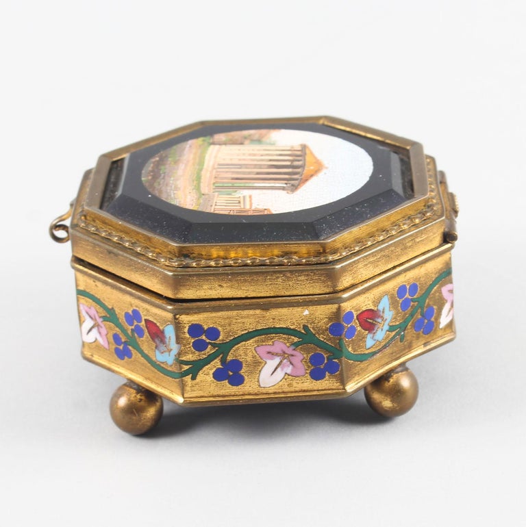 Antique Grand Tour Italian Micromosaic Octagonal Ormolu Casket 19th ...