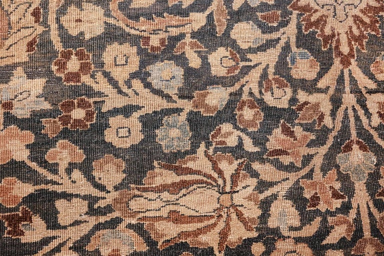 Antique Grey Background Khorassan Persian Rug. Size: 11 ft 4 in x 14 ft ...
