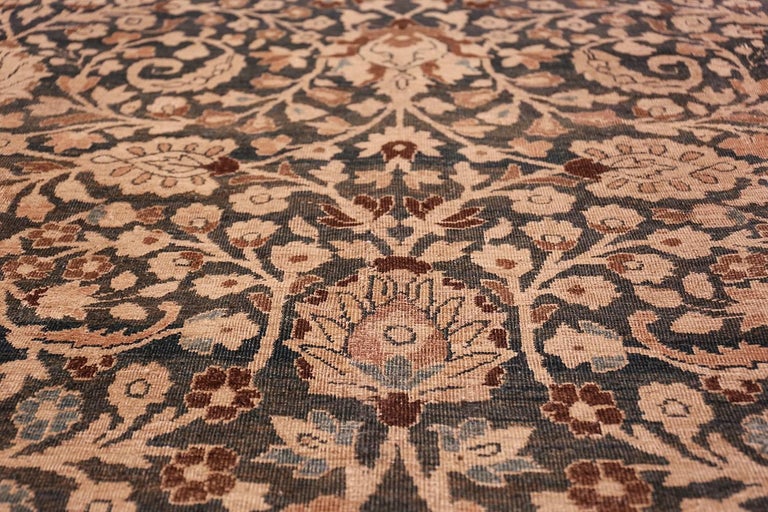 Antique Grey Background Khorassan Persian Rug. Size: 11 ft 4 in x 14 ft ...